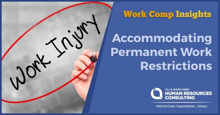 Accommodating Permanent Work Restrictions | Ollis/Akers/Arney Insurance ...